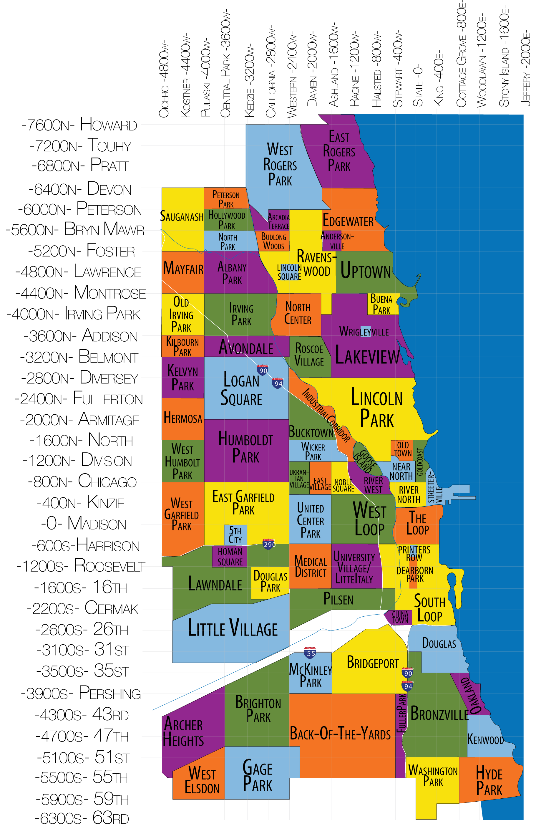 Chicago Neighborhood Map Chicago Neighborhood Map